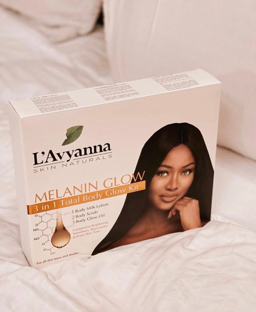 Melanin Glow 3in1 Total Body Kit – (Lotion, Oil, Scrub)1kg – L'Avyanna Beauty Limited